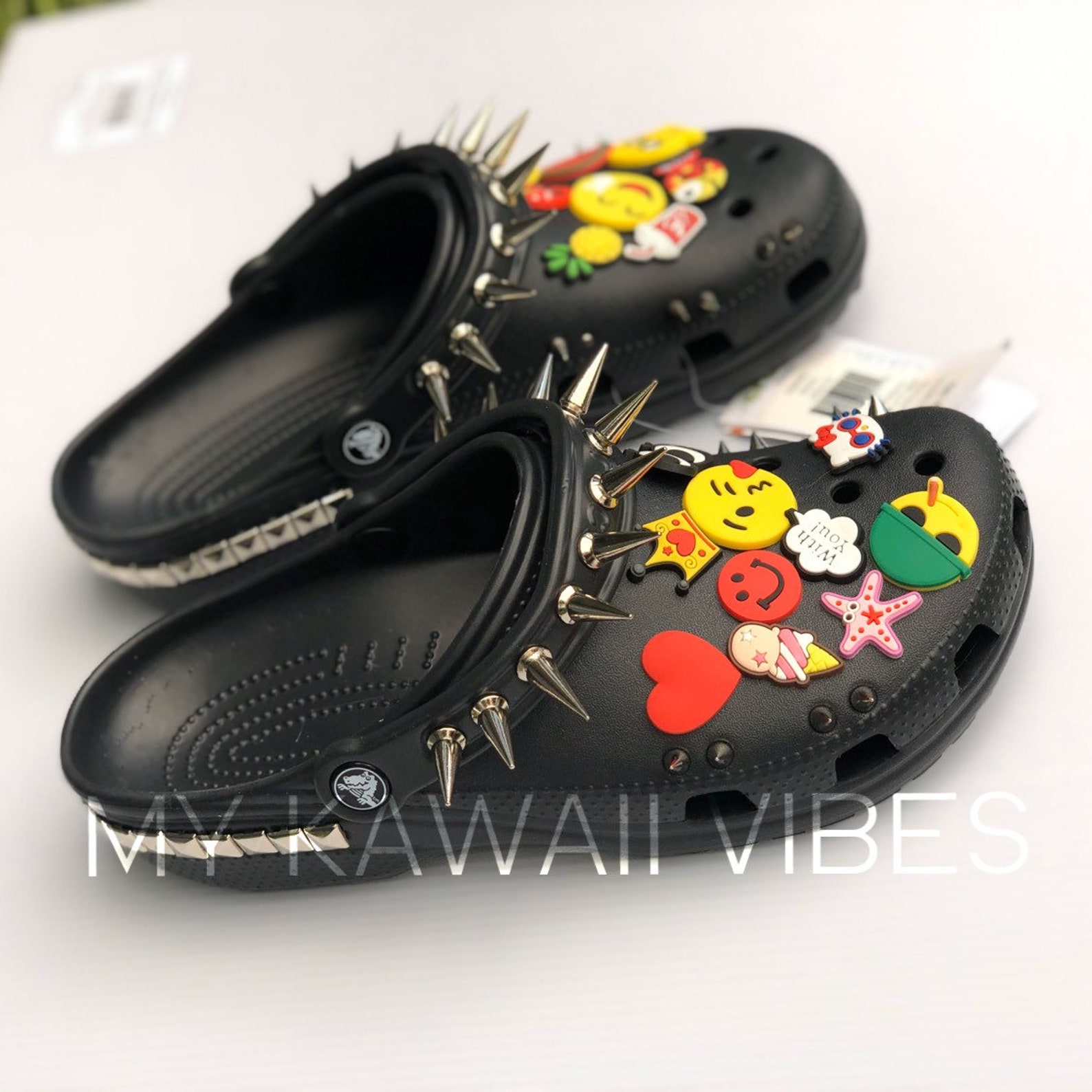 CUSTOM CROCS / goth crocs the kawaii crocs | Etsy