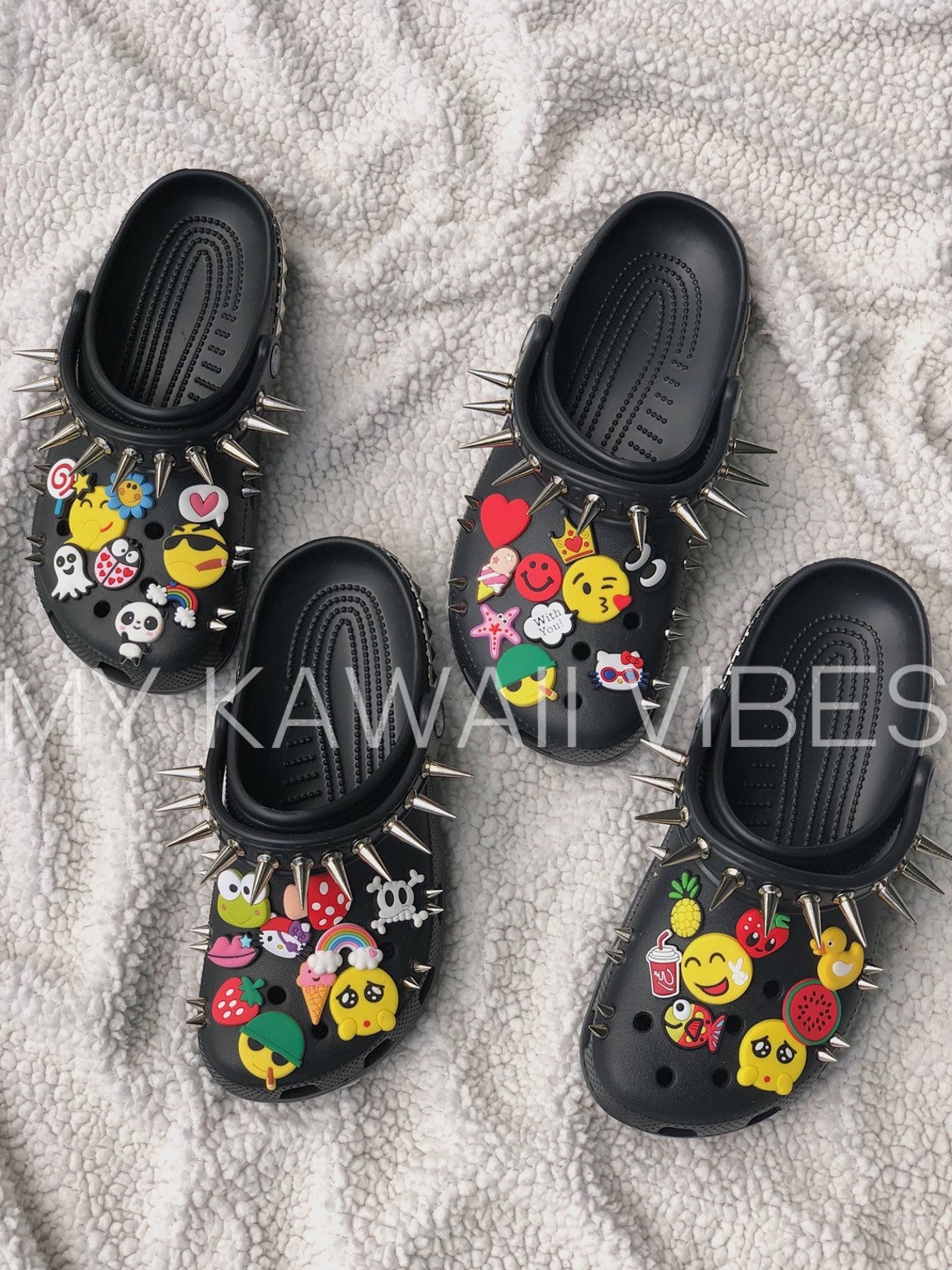 CUSTOM CROCS / goth crocs the kawaii crocs | Etsy