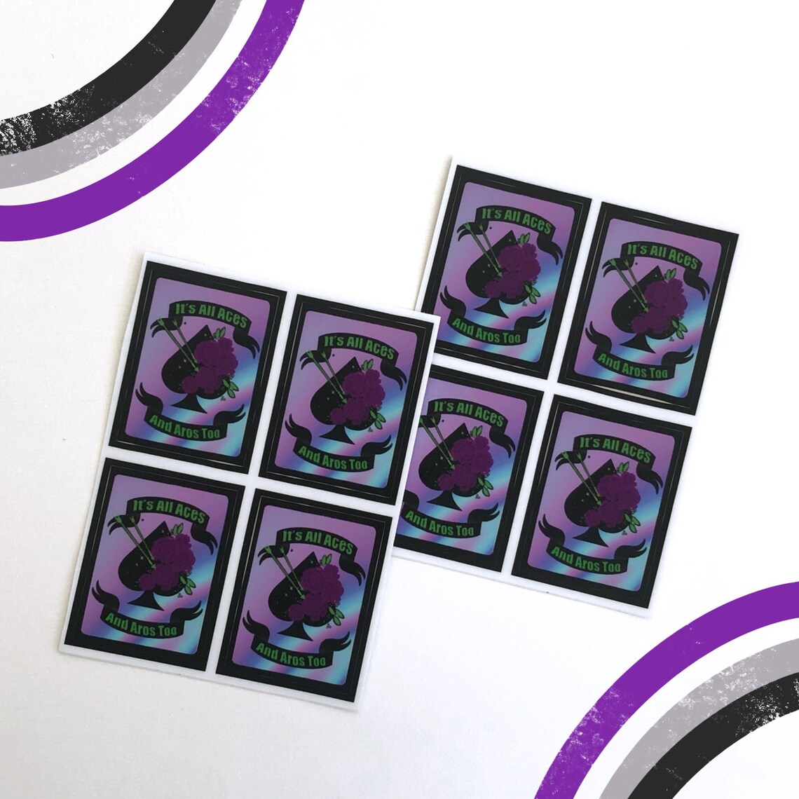 Aroace-acearo-card deck-asexual-aro-aromantic-ace pride-card | Etsy