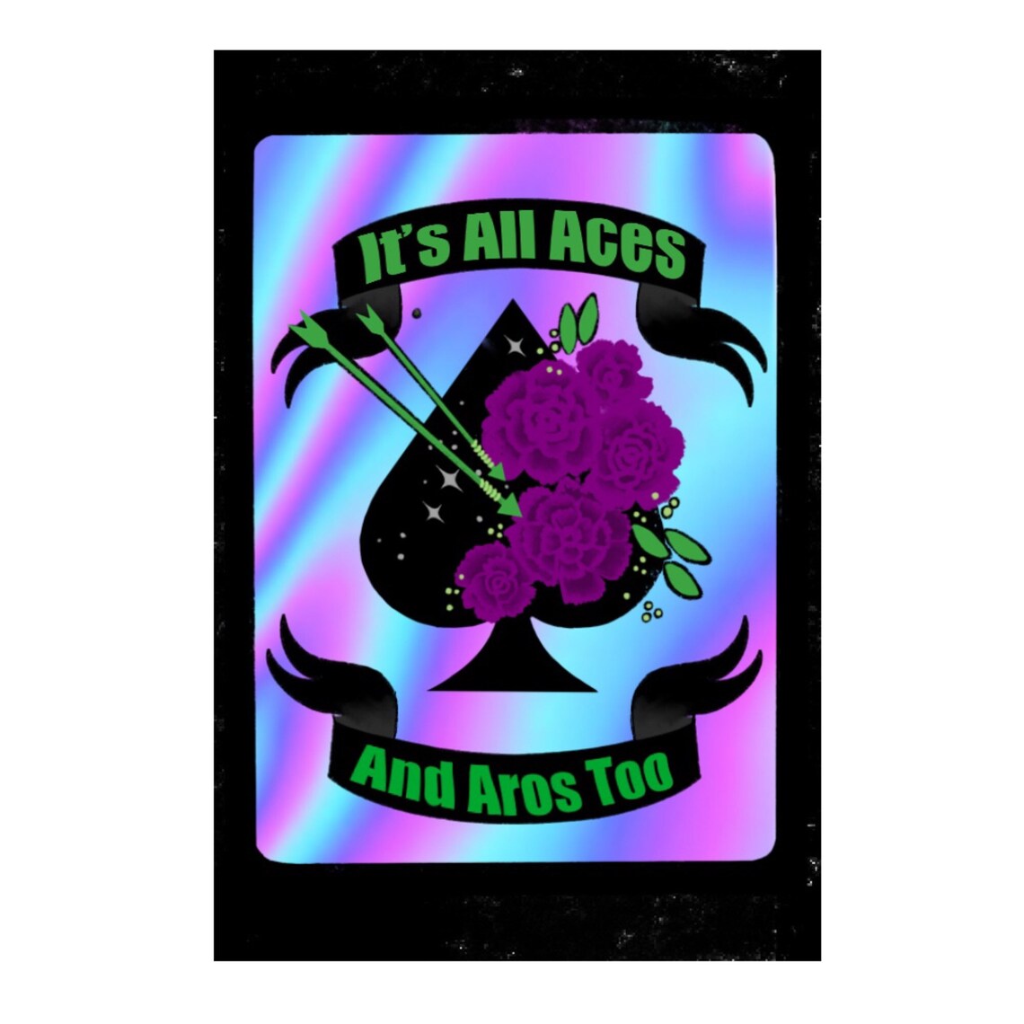 Aroace-acearo-card deck-asexual-aro-aromantic-ace pride-card | Etsy