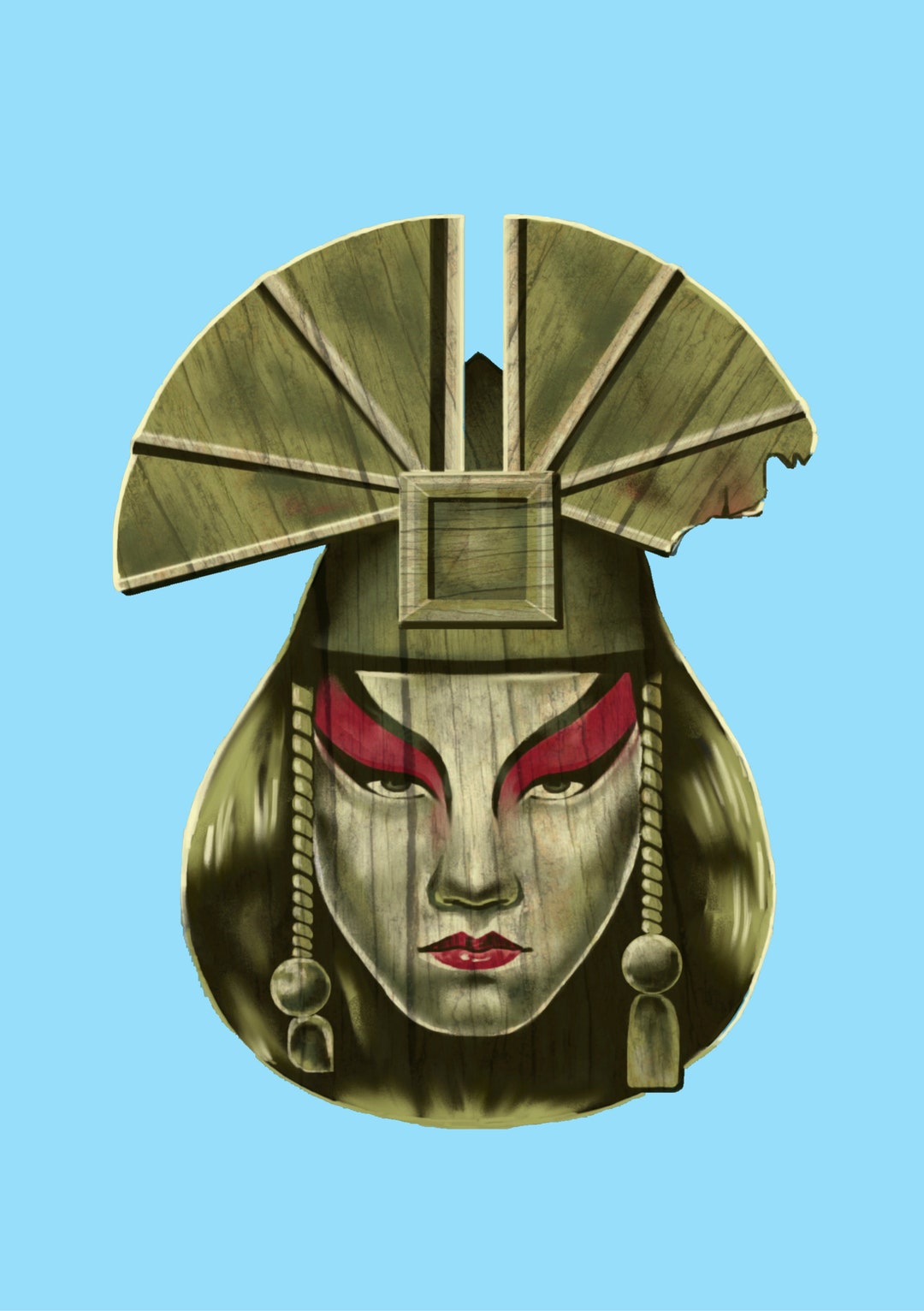 Avatar Kyoshi Print Earth Bending Earth Kingdom Kyoshi - Etsy