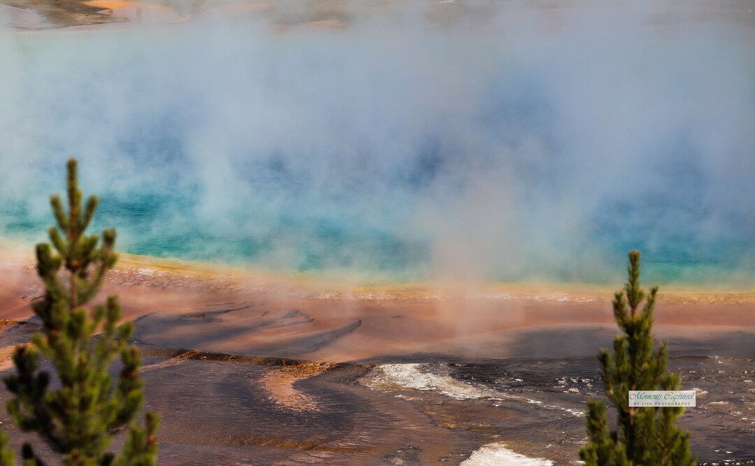 Yellowstone Grand Prismatic Spring Photo Print: Nature Landscape Art - Etsy