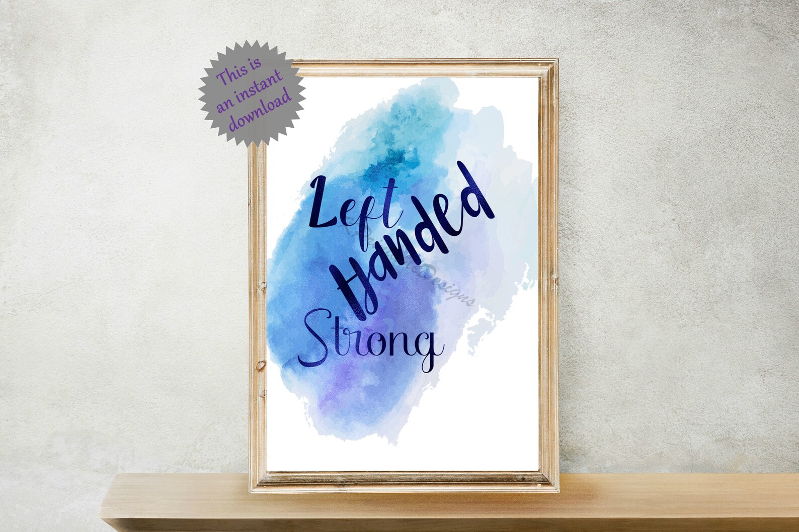 Left Handed Strong Printable Design Art JPG Files PNG File, Digital Art ...