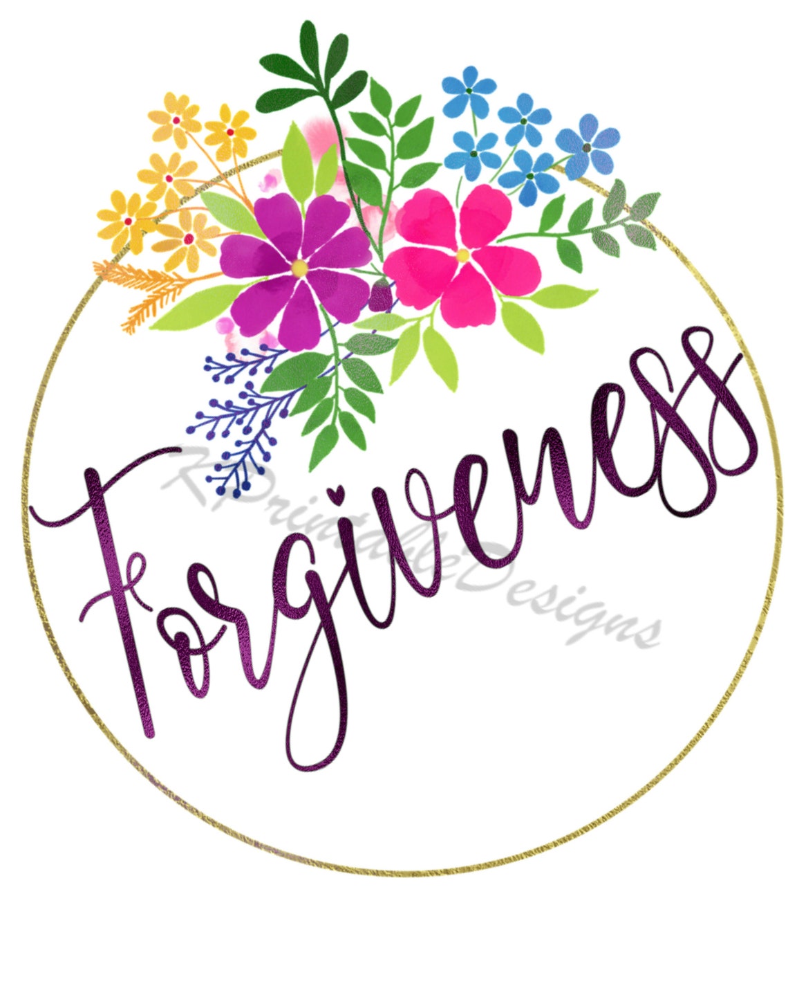 Forgiveness Printable Design Art JPG Files, PNG File,forgiveness ...