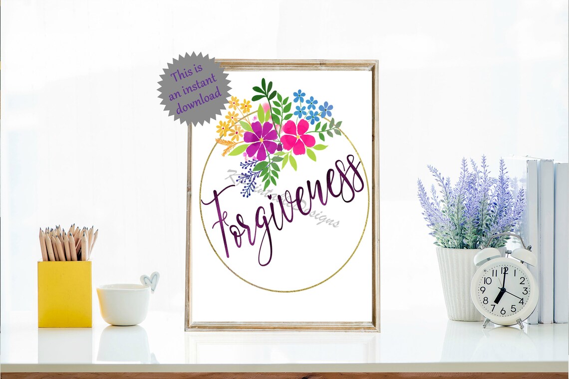 Forgiveness Printable Design Art JPG Files, PNG File,forgiveness ...