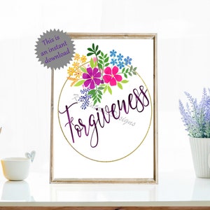 Forgiveness Printable Design Art JPG Files, PNG File,forgiveness ...