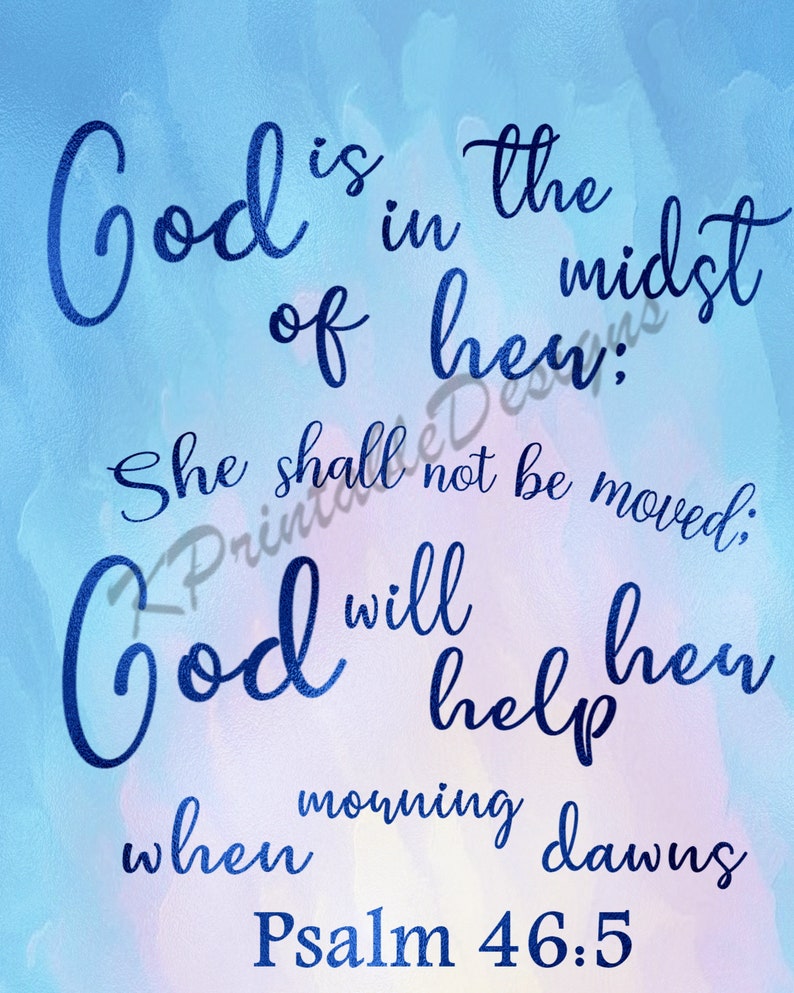 Psalm 46:5 Printable Design Art jpg Filesbible Studybible - Etsy