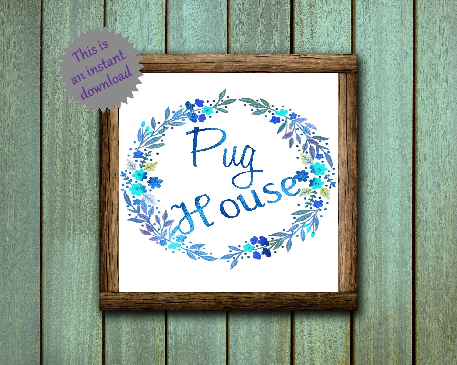 Pug House Printable Design,jpg,png,pug,pugs,puggle,pug Dog,dog House ...