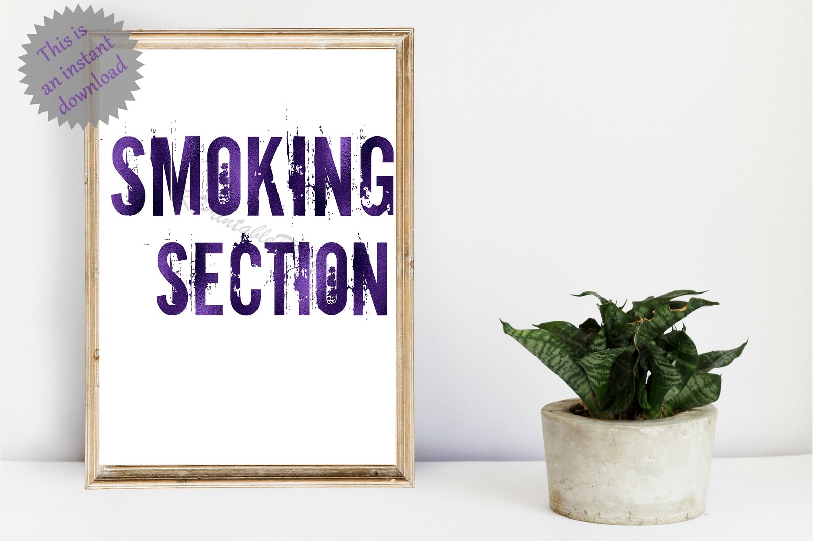 Smoking Section Printable Design Art JPG File SVG File PNG - Etsy