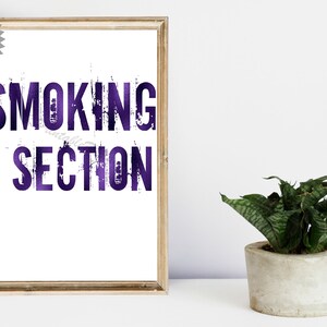 Smoking Section Printable Design Art JPG File SVG File PNG - Etsy