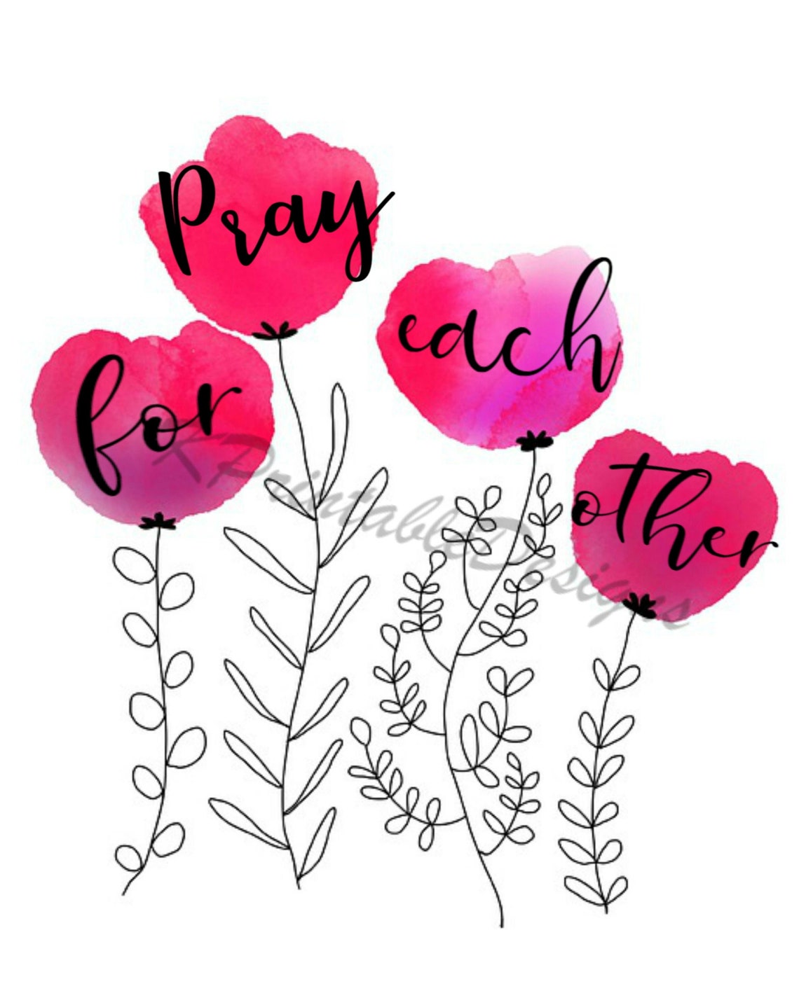 Pray for Each Other Printable Design Art JPG Files PNG File,digital ...