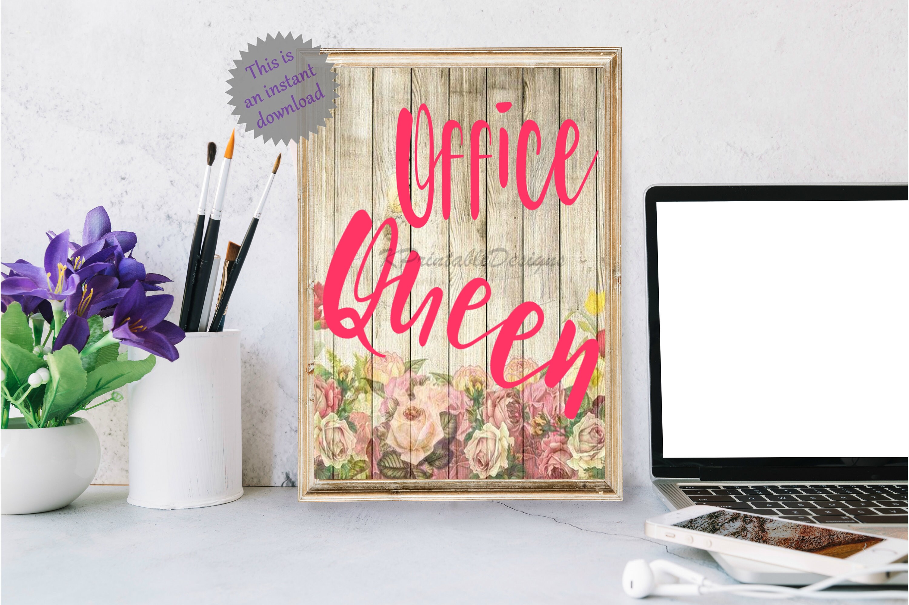 Office Queen Printable Design Art JPG Files Office Art, Office Quotes ...