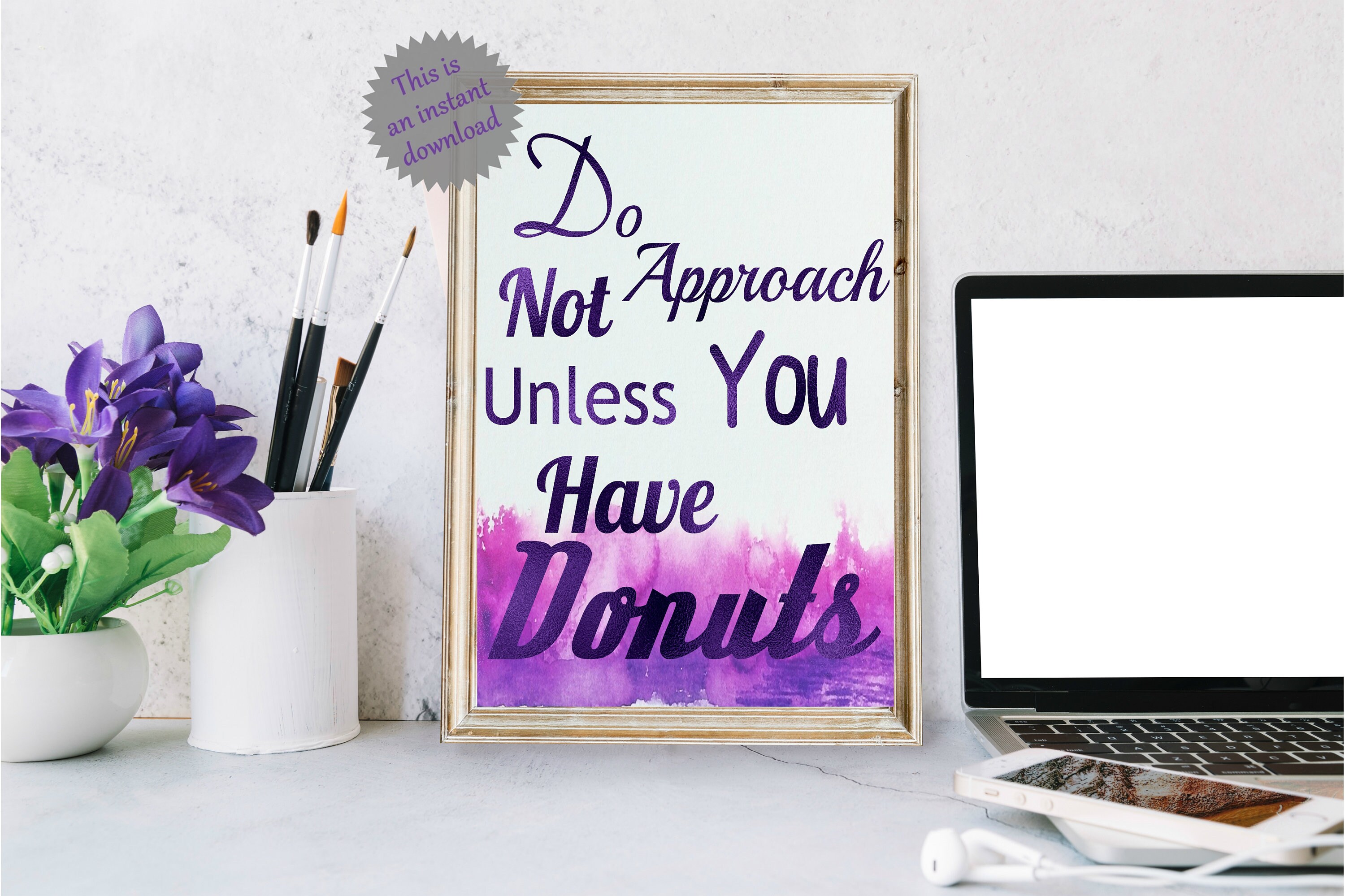 Do Not Approach Unless You Have Donuts - Etsy
