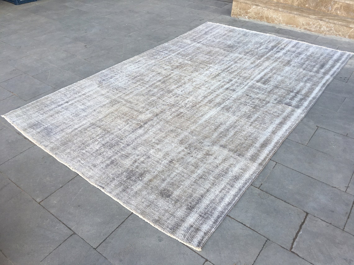 5 by 10 Vintage grey rug Vintage area rug 4.53x10.40 feet | Etsy