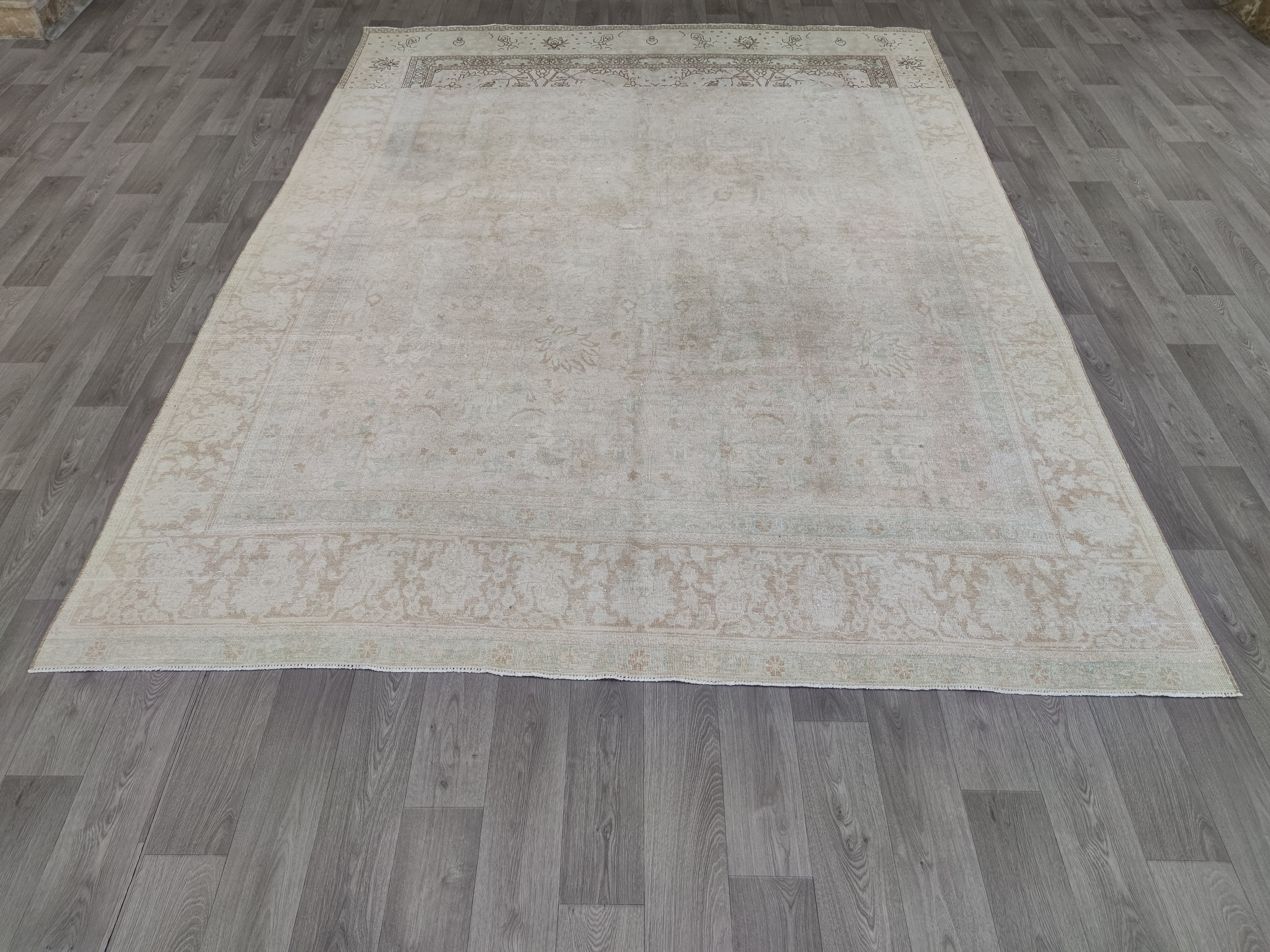 Unique Abrash Rug Turkish Vintage Neutral Area Rug 9x12 Feet - Etsy