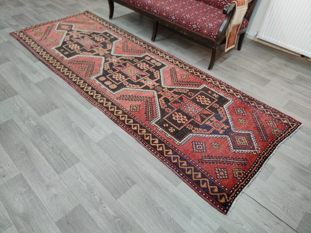 4x10 Wide Runner 4x11, Hallway Runner, Turkish Vintage Soft Runner ...