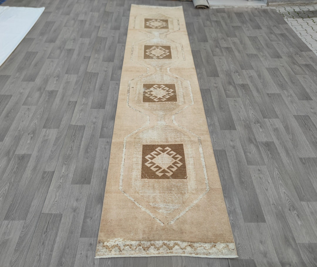 Long Runner 3x15, Turkish Vintage Runner, Neutral Runner 3x15, Diamond ...