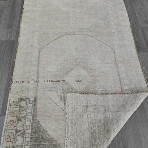 Runner 3x11 Feet Turkish Rug, Neutral Vintage Runner, Faded Runner ...
