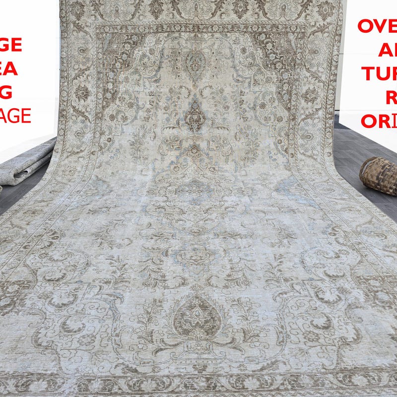 Brown Blue Tabriz - Etsy