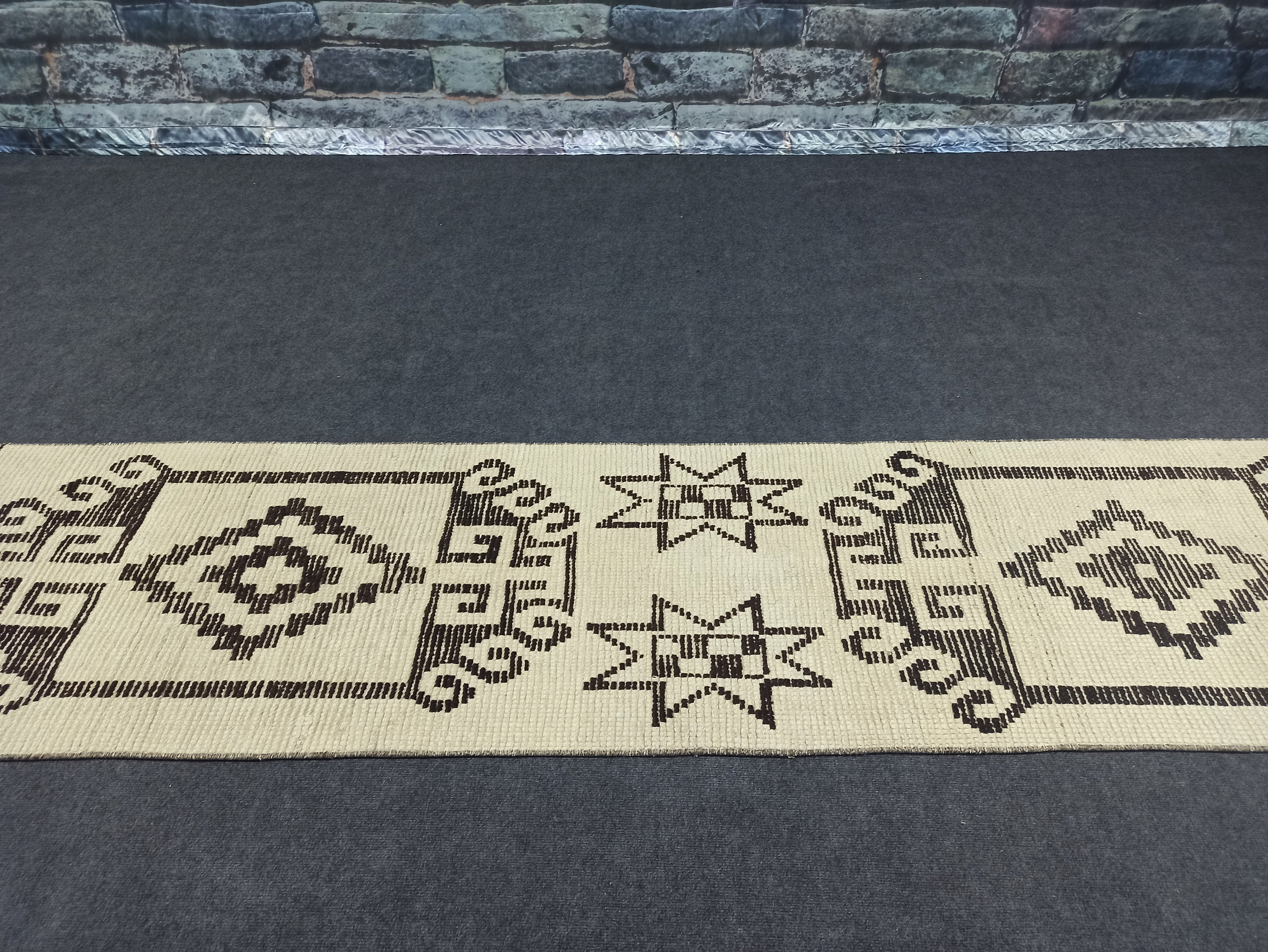 2x11 Kurdish Herki Vintage Neutral Rug Runner | Etsy