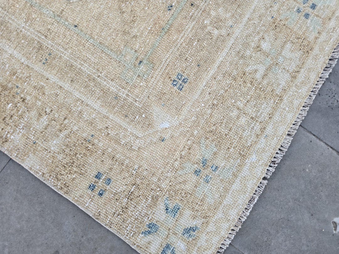 Neutral Vintage Runner 3x12, Pale Terra Cotta Background Runner, Beige ...