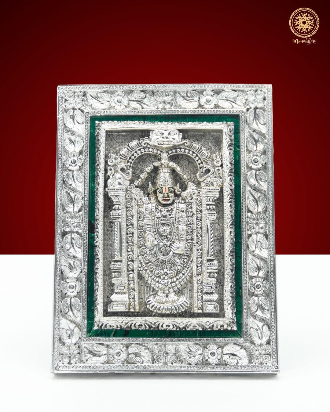 Hand Carved Tirupati Balaji Frame | Silver Plated Tabletop - Etsy