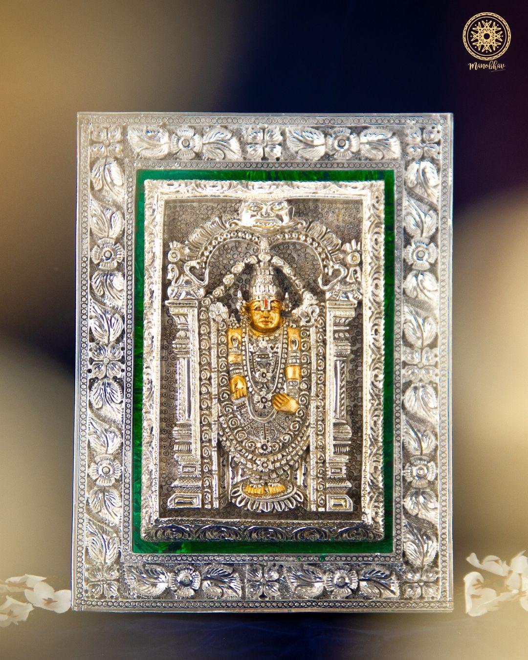 Hand Carved Tirupati Balaji Frame With Gold Leaf | Tabletop - Etsy