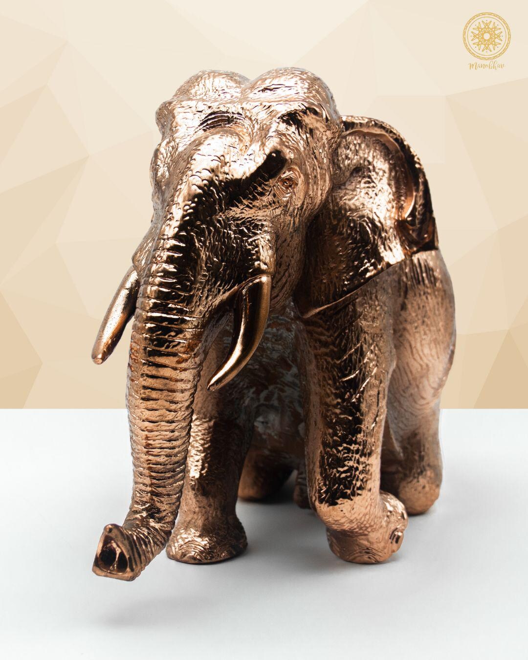 Rose Gold Elephant Showpiece | Handcrafted Table Decor - Etsy