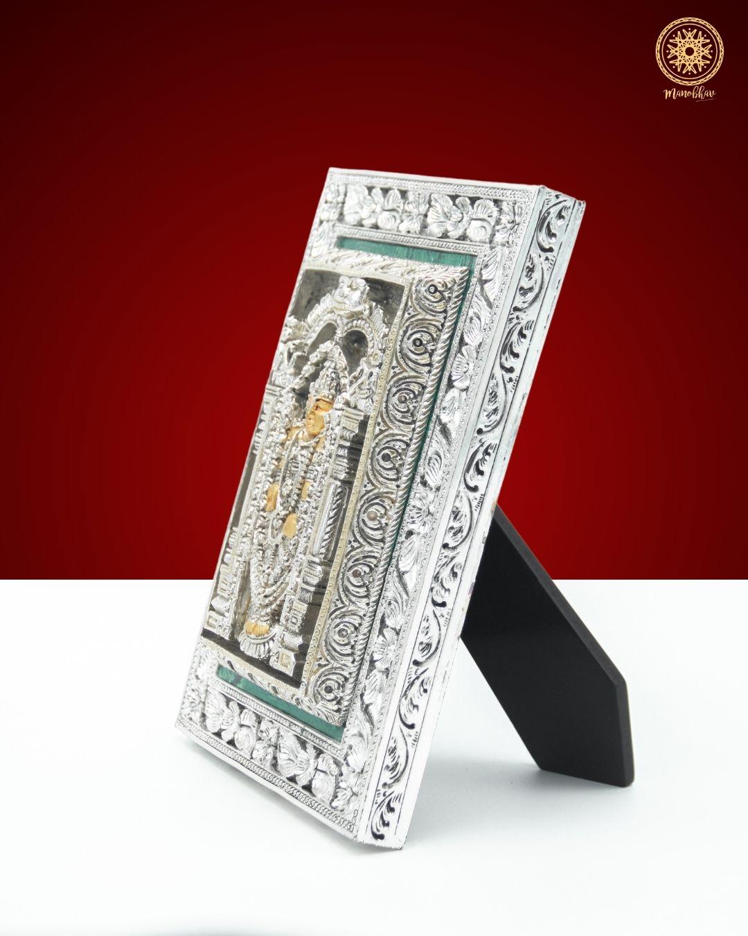 Hand Carved Tirupati Balaji Frame With Gold Leaf | Tabletop - Etsy