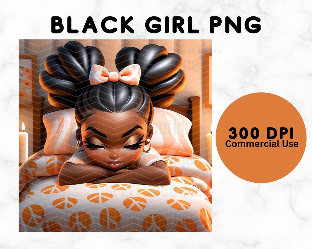 Black Girl Self Care Clip Art, Black Girl PNG, African American Clip ...