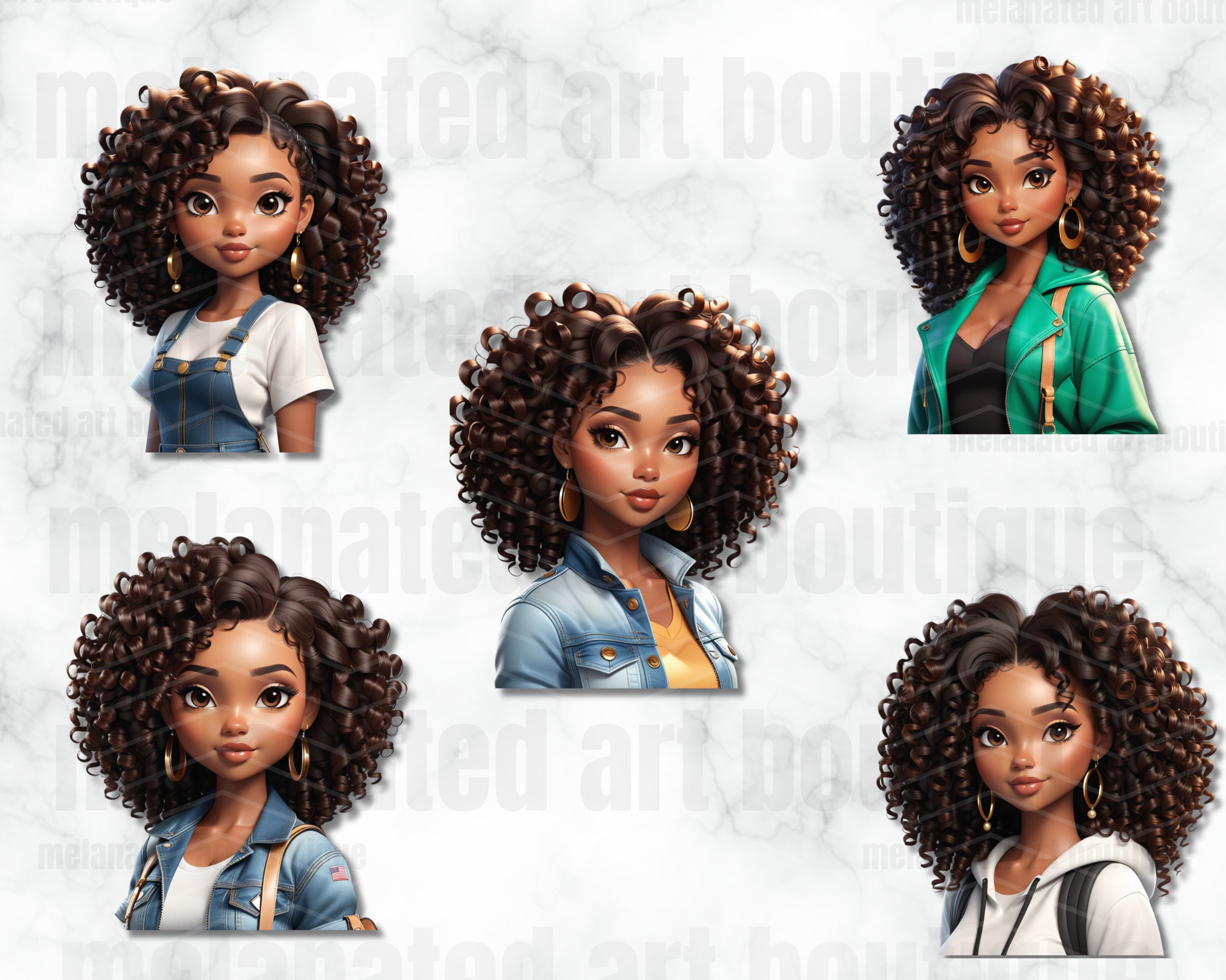 Black Girl Magic Clip Art, Black Women Clip Art, Black Girl Clip Art ...