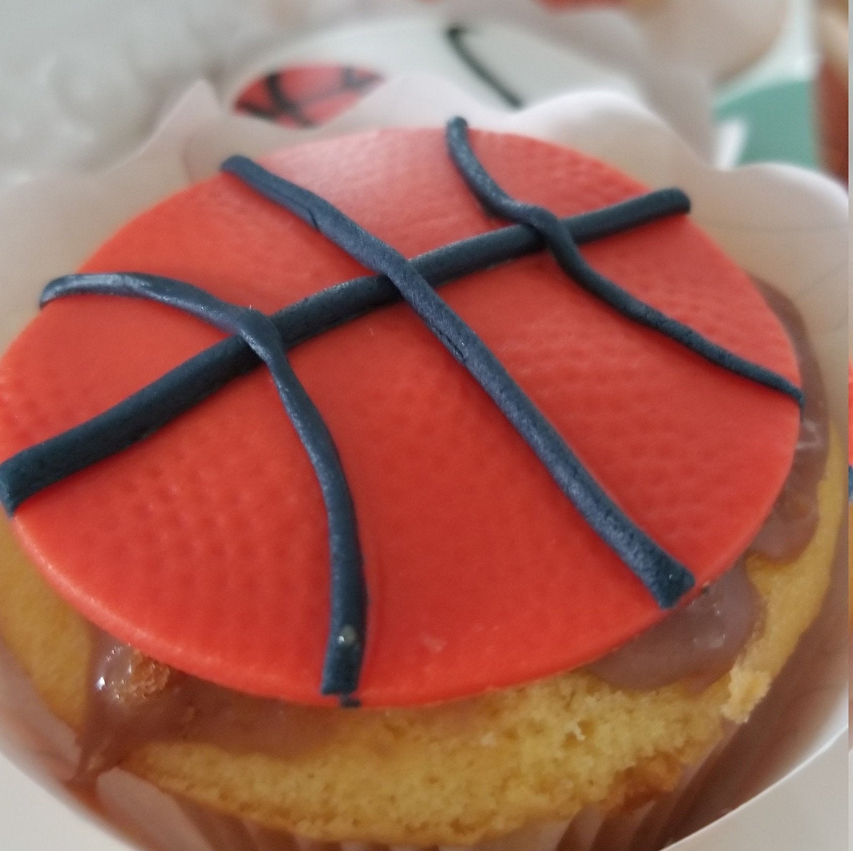 Basketball Cupcake Toppers - Etsy