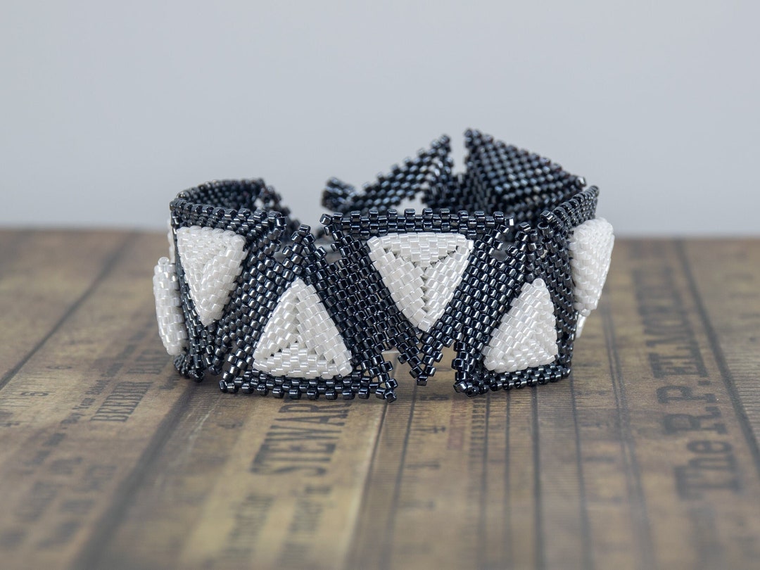 Triangles Peyote Bead Woven Bracelet - Etsy