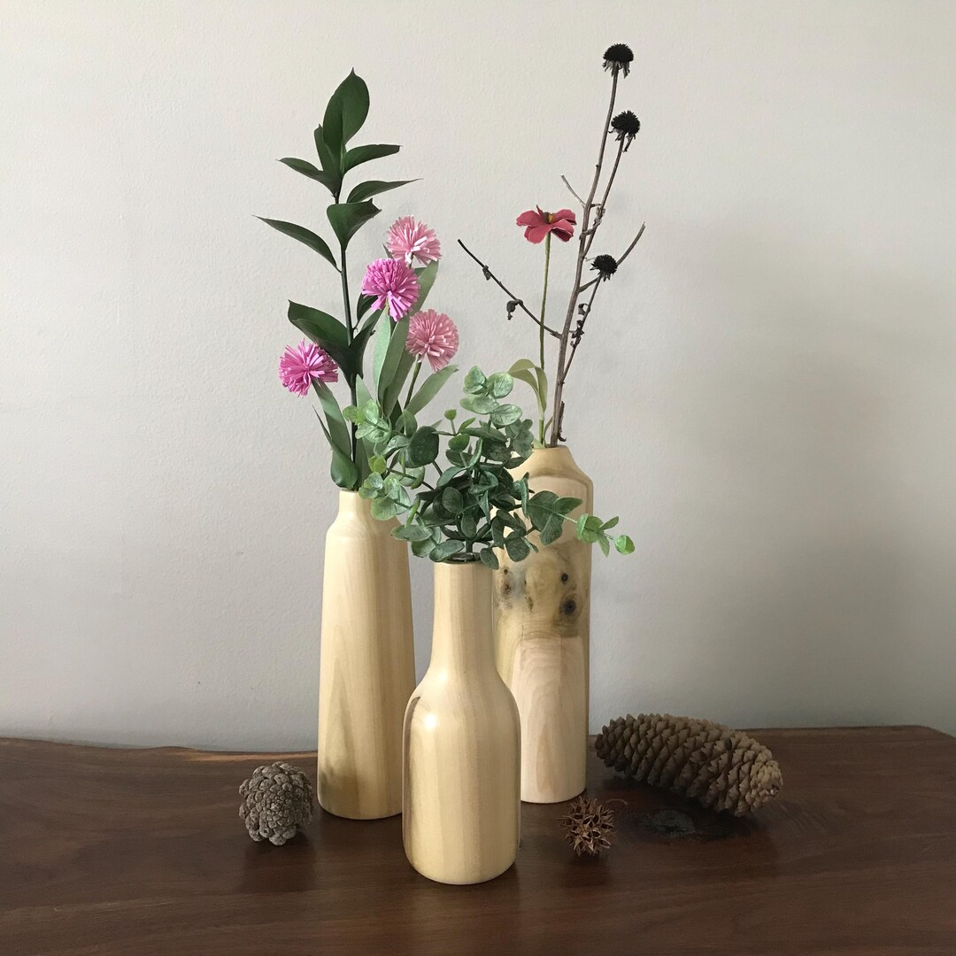Wooden Vase (set of 3) - Etsy