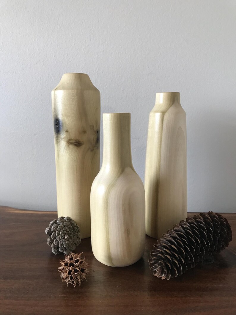 Wooden Vase (set of 3) - Etsy