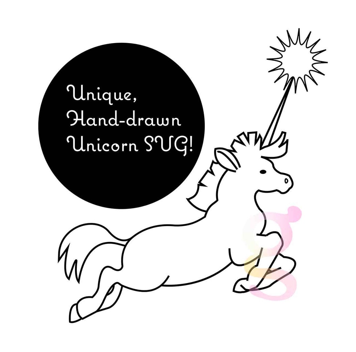 Unicorn SVG Download Hand-drawn SVG Unique SVG Unicorn - Etsy