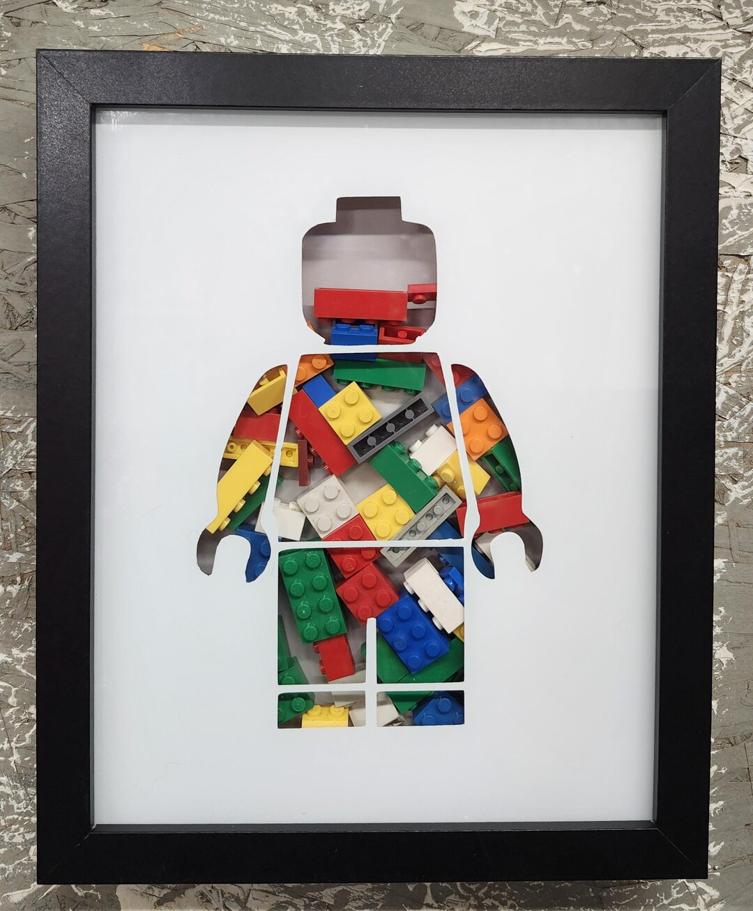 Building Block Minifigure Art Made With Genuine Lego® Blocks - Etsy