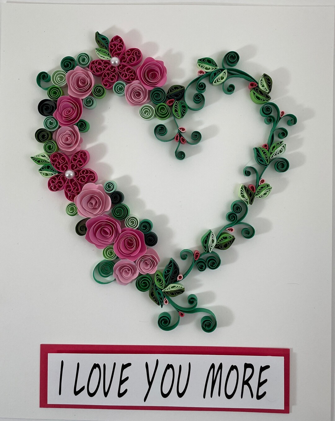 Quilled Heart “I Love You More” - Etsy