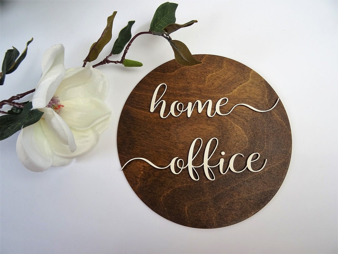 Wooden Sign Home Office / Wall Decoration / Wall Design / - Etsy