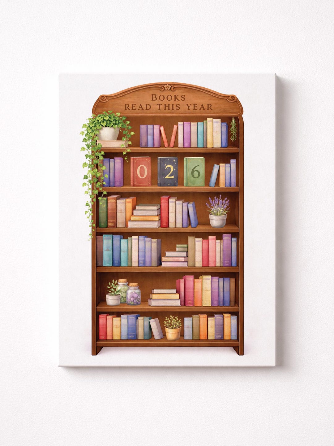 Cozy Bookshelf Reading Tracker | Printable Book Log (PDF) - Etsy