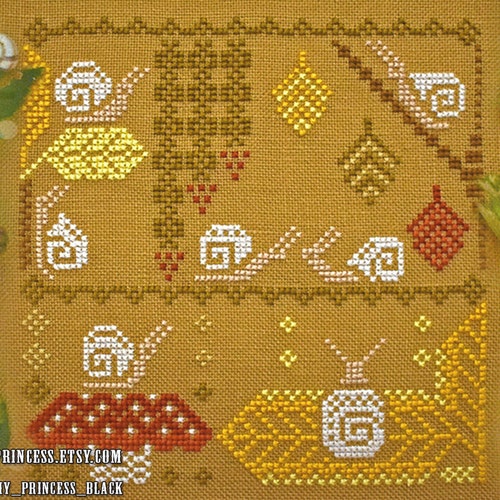Primitive Cross Stitch Pattern PDF Alphabet Sampler Folk Sun - Etsy