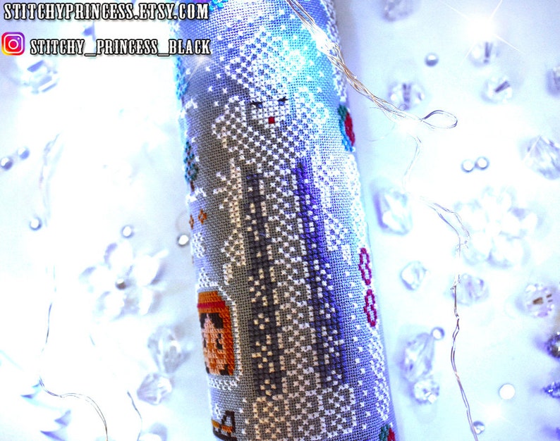 Snow Queen Cross Stitch Pattern, Winter Ornament, Reindeer Roses (PDF ...