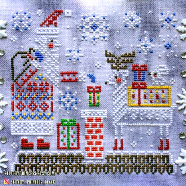 Cross Stitch Santa - Etsy