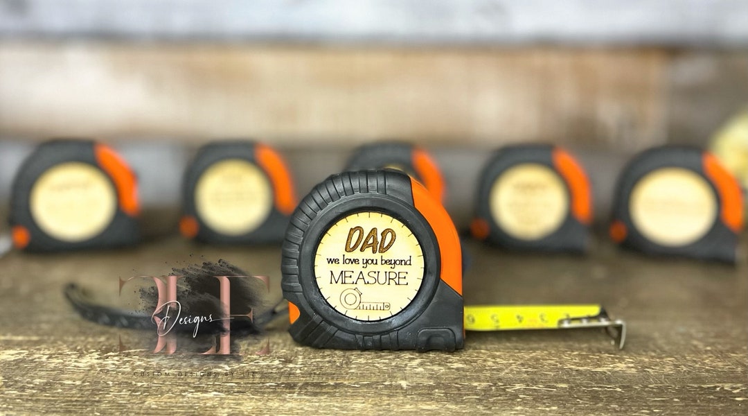 Measuring Tape With Engraved Wooden Disc Sayings, Father’s Day Gift ...