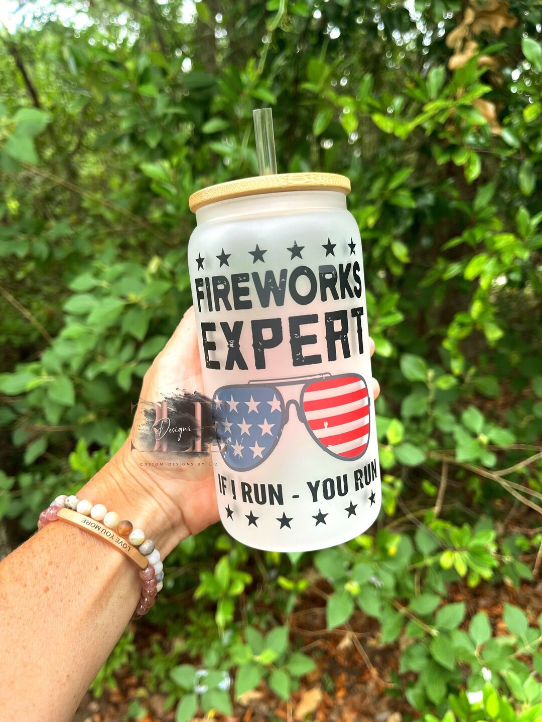 Firework Expert If I Run You Run Frosted Glass Cup , Firework Glass Cup ...