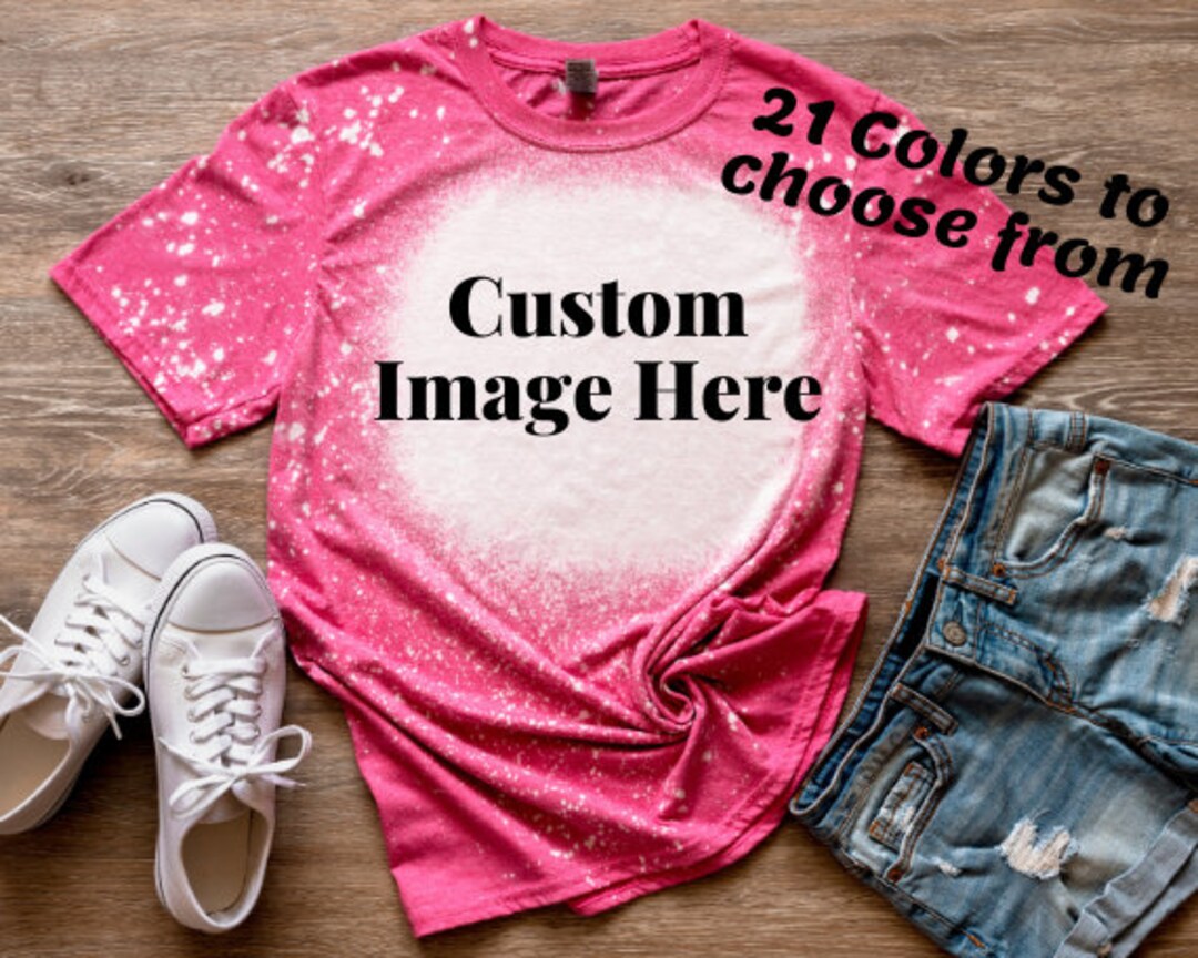 Custom Bleached Shirt, Business Logo on Bleached Shirt,farm Logo Custom ...