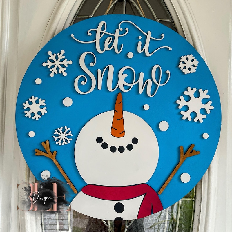 Snowman Door Decor - Etsy