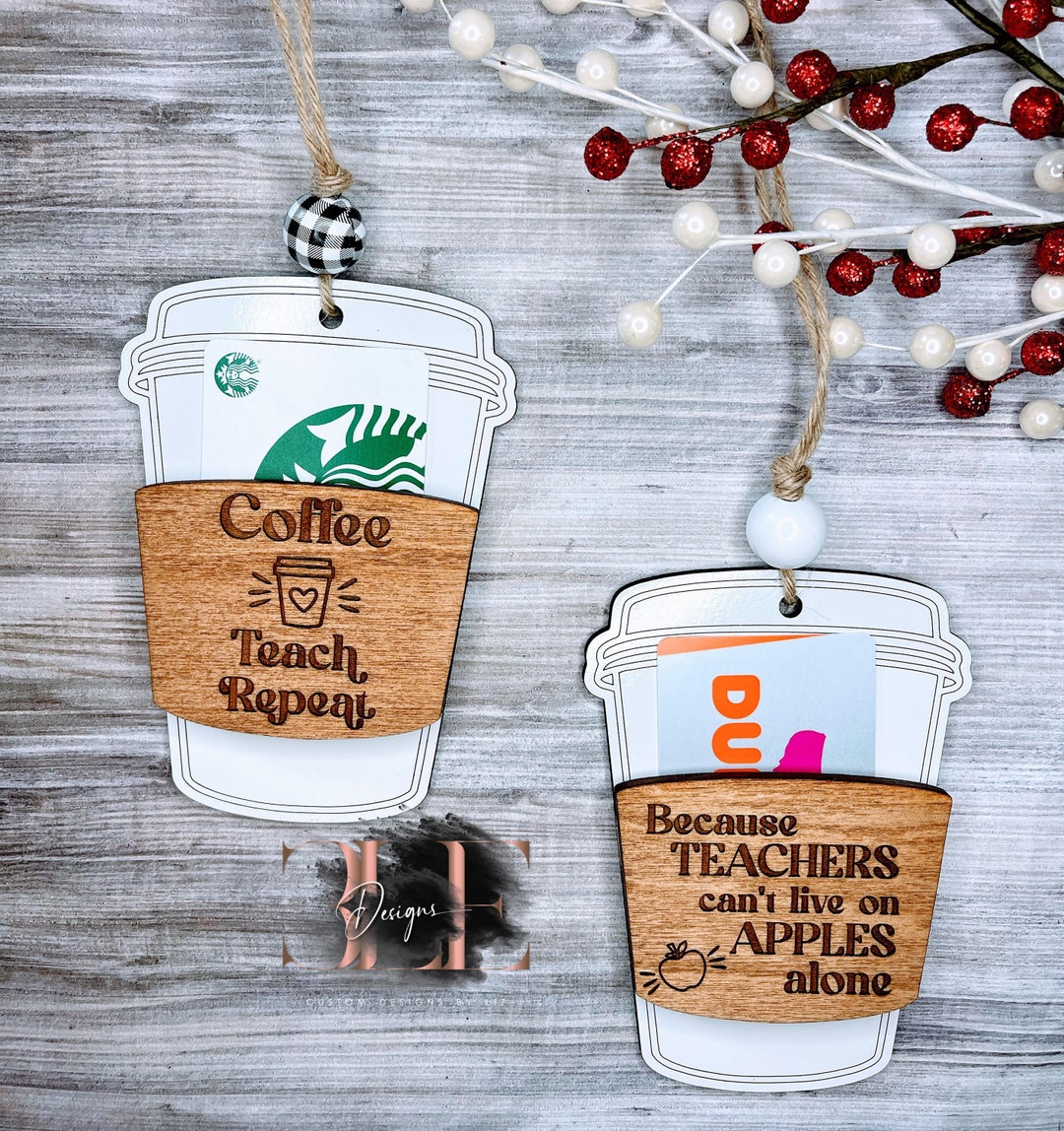 Personalized Teacher Giftcard Holder, Christmas Gift for Teacher ...