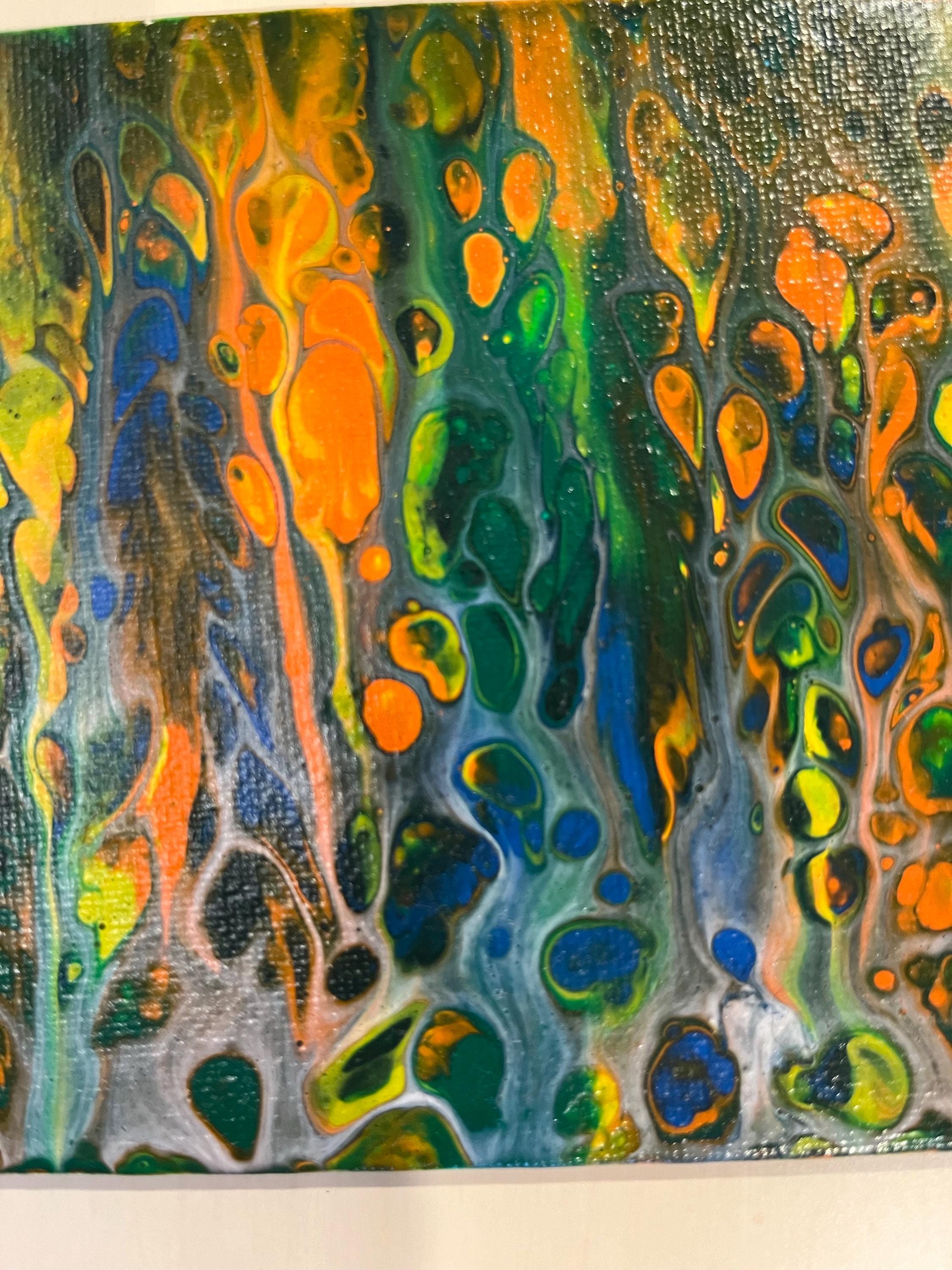 Abstract Art, Fluid Art, Acrylic Pour Original Small Acrylic Pour ...
