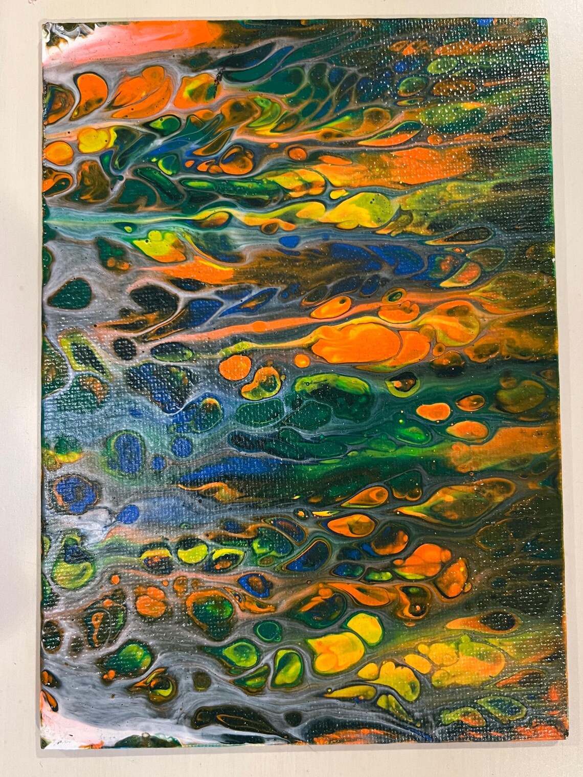 Abstract Art, Fluid Art, Acrylic Pour Original Small Acrylic Pour ...